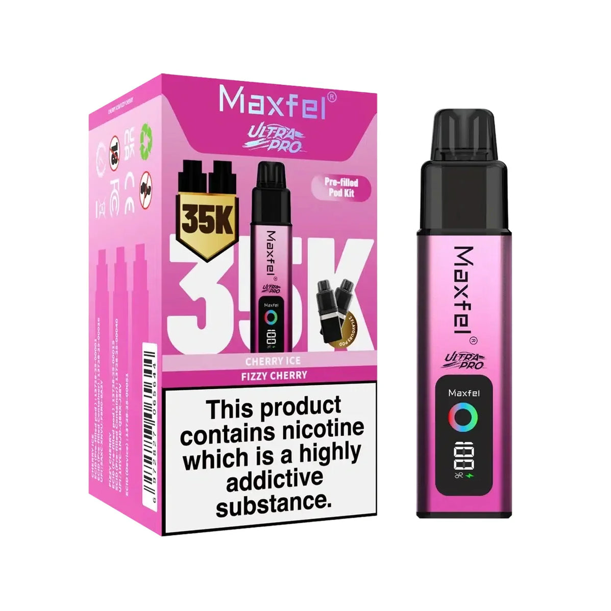 Maxfel Ultra Pro 35K Prefilled Pod Vape Kit | 3 for £30